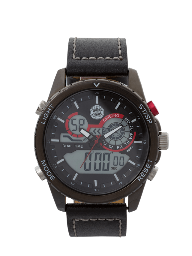 Men Analogue digital clock black | Official FC Bayern Munich Store