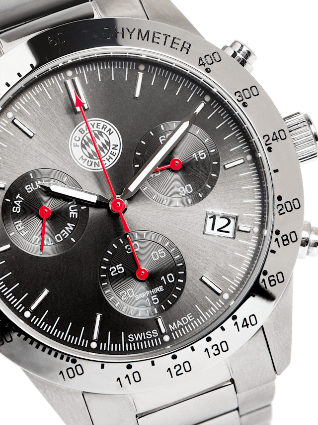 Men Swiss Chronograph Limited Edition silver | Official FC Bayern ...