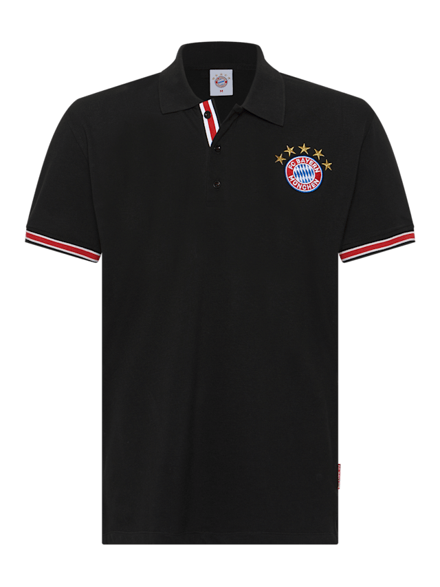 Herren Poloshirt Logo schwarz | Offizieller FC Bayern Store