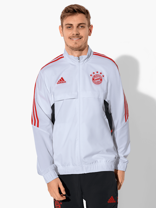 Men Teamline presentation jacket white | Official FC Bayern Munich Store