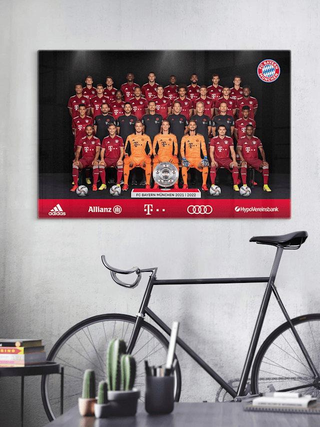Glasbild Mannschaftsfoto | Offizieller FC Bayern Store