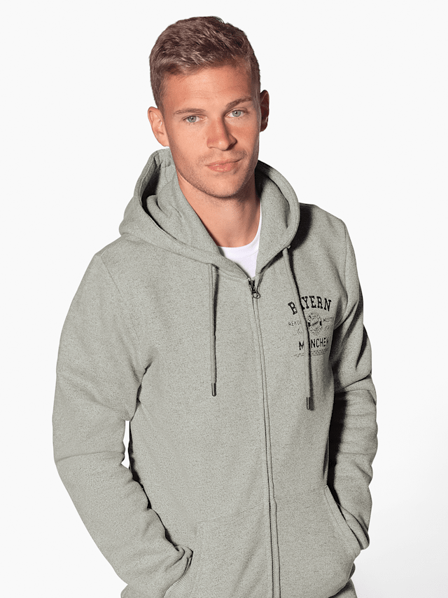 Men Record champion zip jacket gray | Official FC Bayern Munich Store