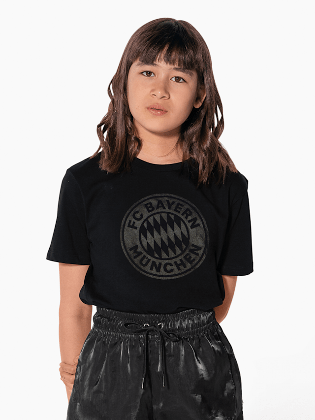 Children T-shirt black with logo black | Official FC Bayern Munich Store