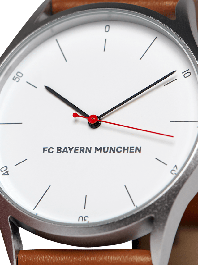 Men Wrist watch leather strap brown | Official FC Bayern Munich Store