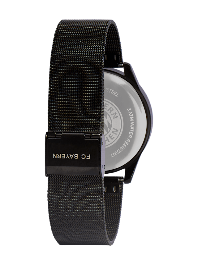 Herren Wrist watch mesh strap schwarz | Official FC Bayern Munich Store