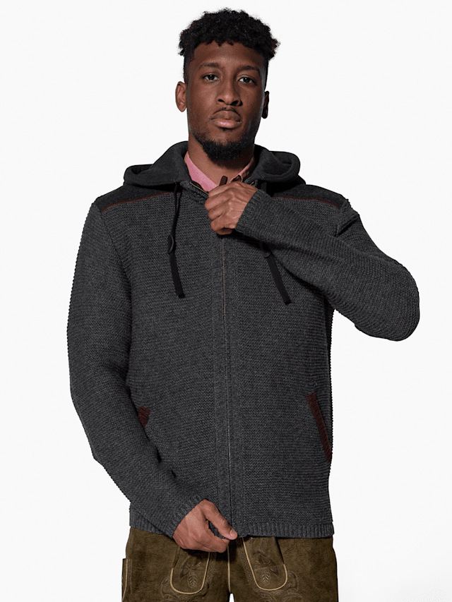 Men Traditional cardigan gray | Official FC Bayern Munich Store