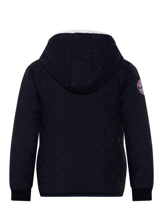 Niños Chaqueta Acolchada Con Capucha Universitaria Azul Tienda Fc