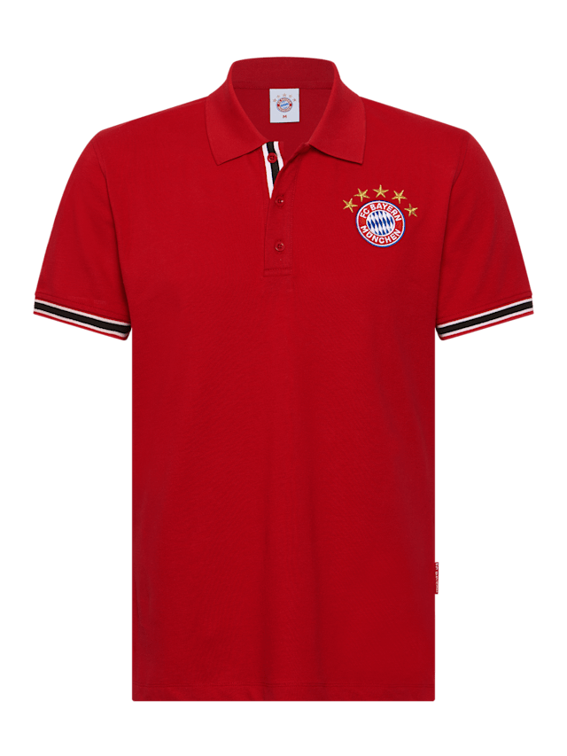 Men Polo shirt with logo red | Official FC Bayern Munich Store