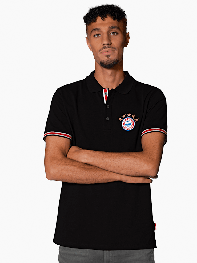 Men Polo shirt with logo black | Official FC Bayern Munich Store