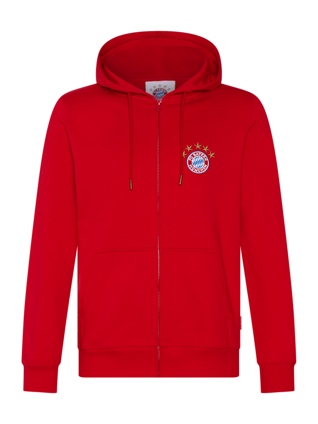 Herren Zip-Hoodie Logo rot | Offizieller FC Bayern Store