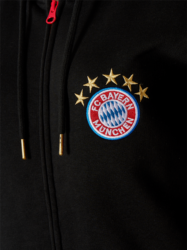 Damen Zip-Hoodie Logo schwarz | Offizieller FC Bayern Store