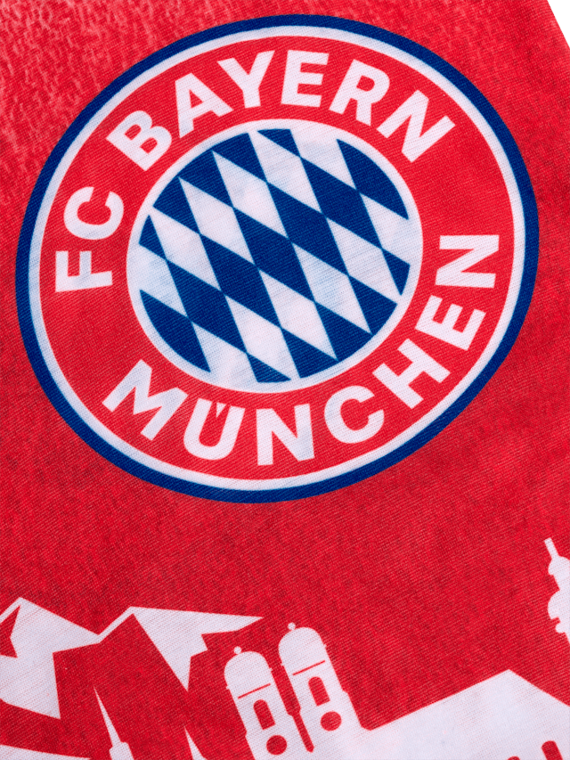 Kids Munich skyline multi-functional scarf red | Official FC Bayern ...