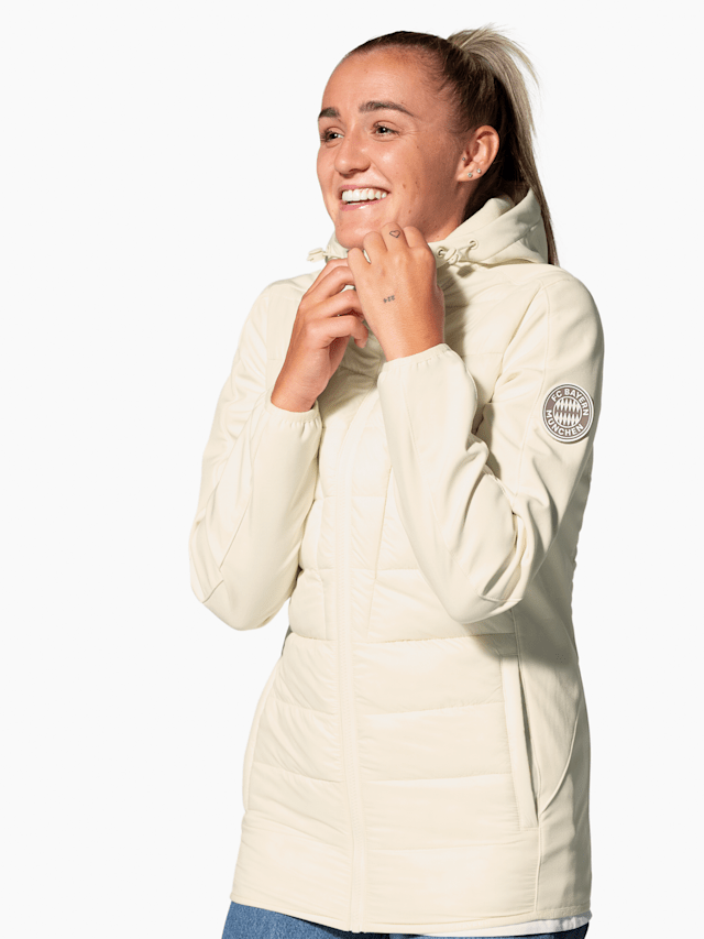 Ladies Hybrid jacket white | Official FC Bayern Munich Store
