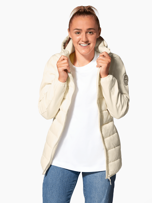 Ladies Hybrid jacket white | Official FC Bayern Munich Store
