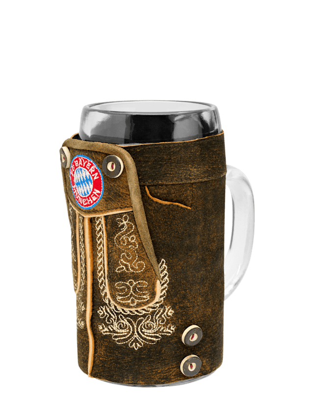 Maßkrug mit Lederhose 1l | Official FC Bayern Munich Store