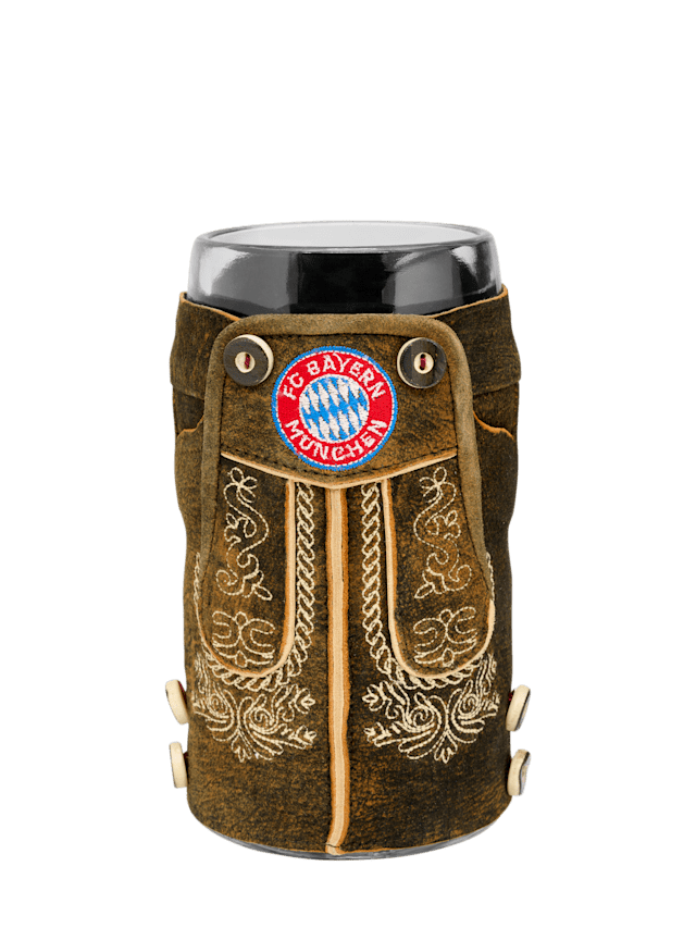 Maßkrug mit Lederhose 1l | Official FC Bayern Munich Store