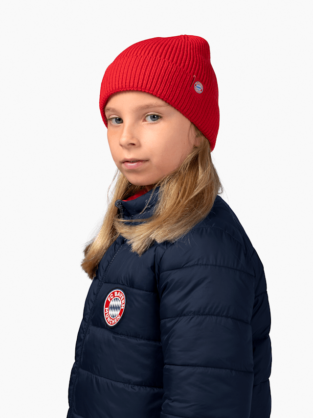 Kinder Ribbed knitted hat rot | Official FC Bayern Munich Store