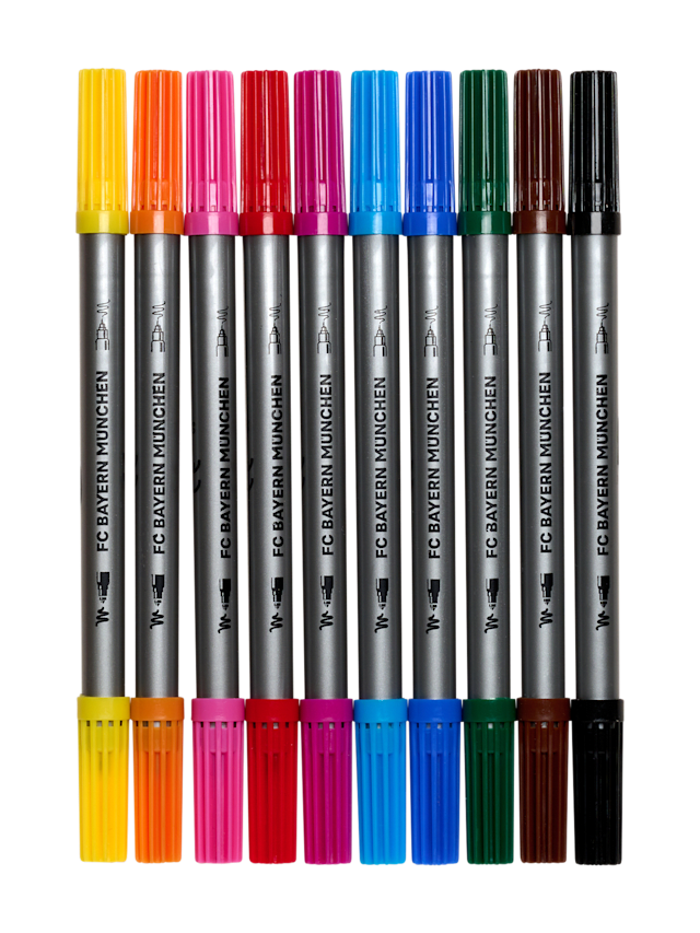 Kinder Double fiber pen set of 10 | Official FC Bayern Munich Store