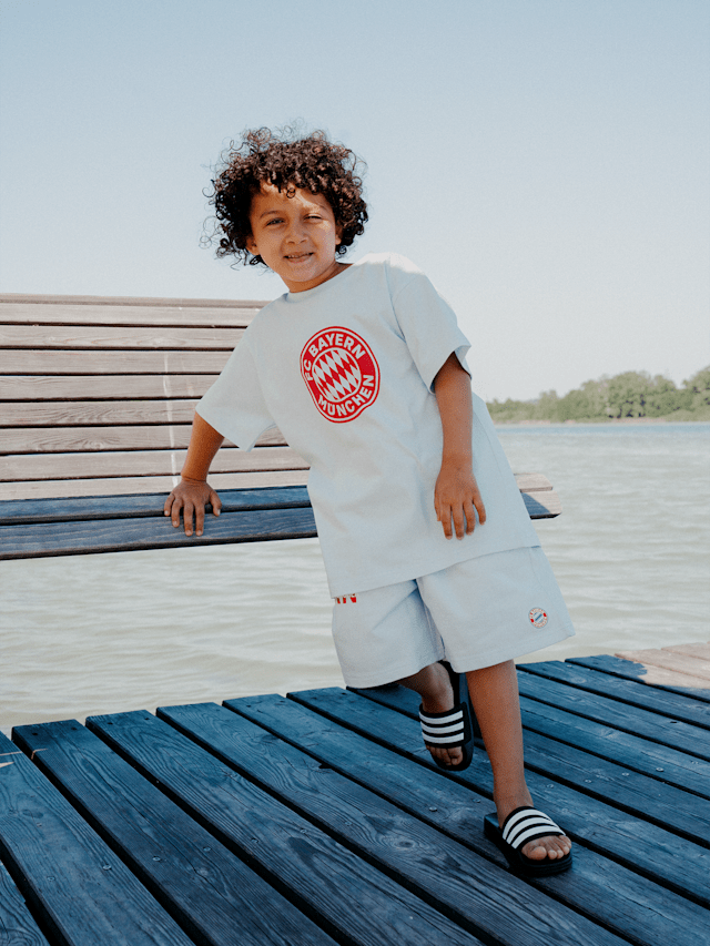 Niños Camiseta Con Logotipo Azul Tienda Fc Bayern Múnich