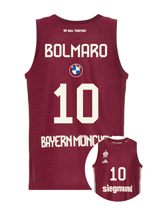 Herren Basketball Authentic Trikot Home 23-24 bordeaux | Offizieller FC Bayern Store