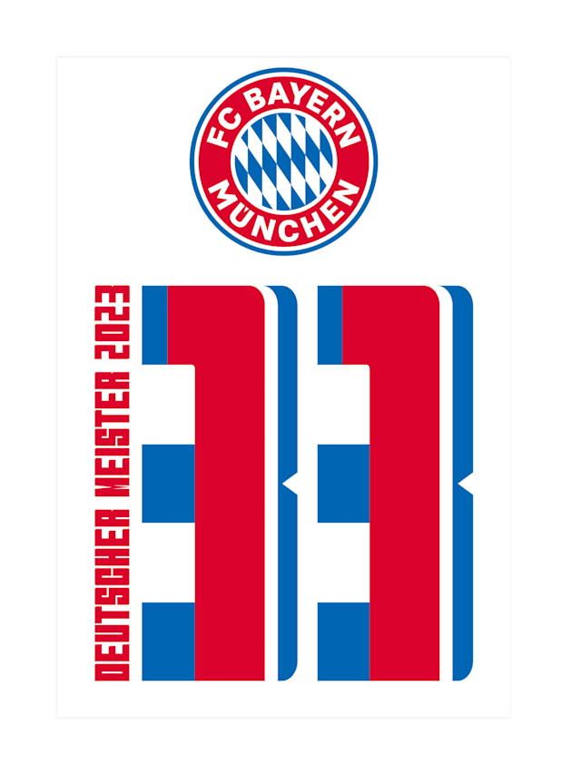 Wandsticker Deutscher Meister Logo 2023 | Offizieller FC Bayern Store
