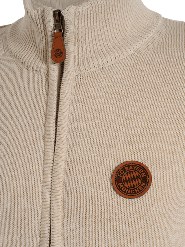 Men Zip-Cardigan Heimat beige | Official FC Bayern Munich Store