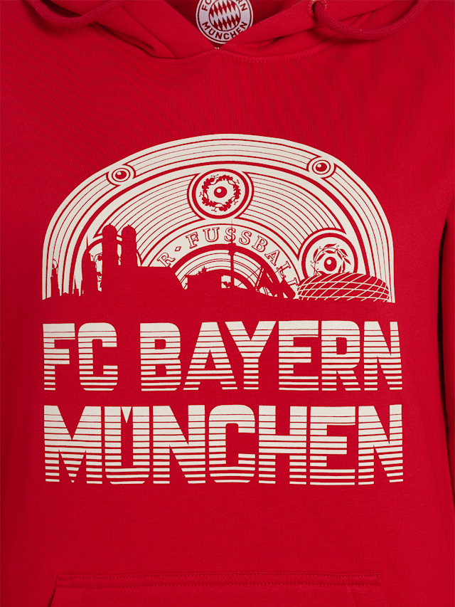 Ladies Hoodie Munich Sunset Red Official Fc Bayern Munich Store