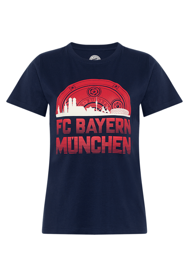 Mujer Camiseta Munich Sunset Azul Marino Tienda Fc Bayern Múnich