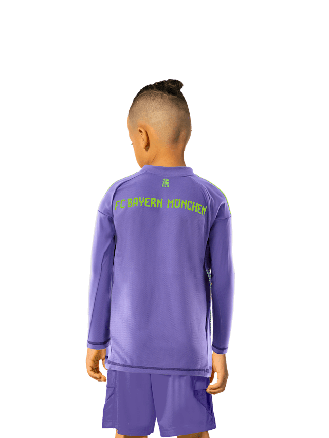 Kids Long sleeve jersey goalkeeper 24-25 purple | Official FC Bayern ...
