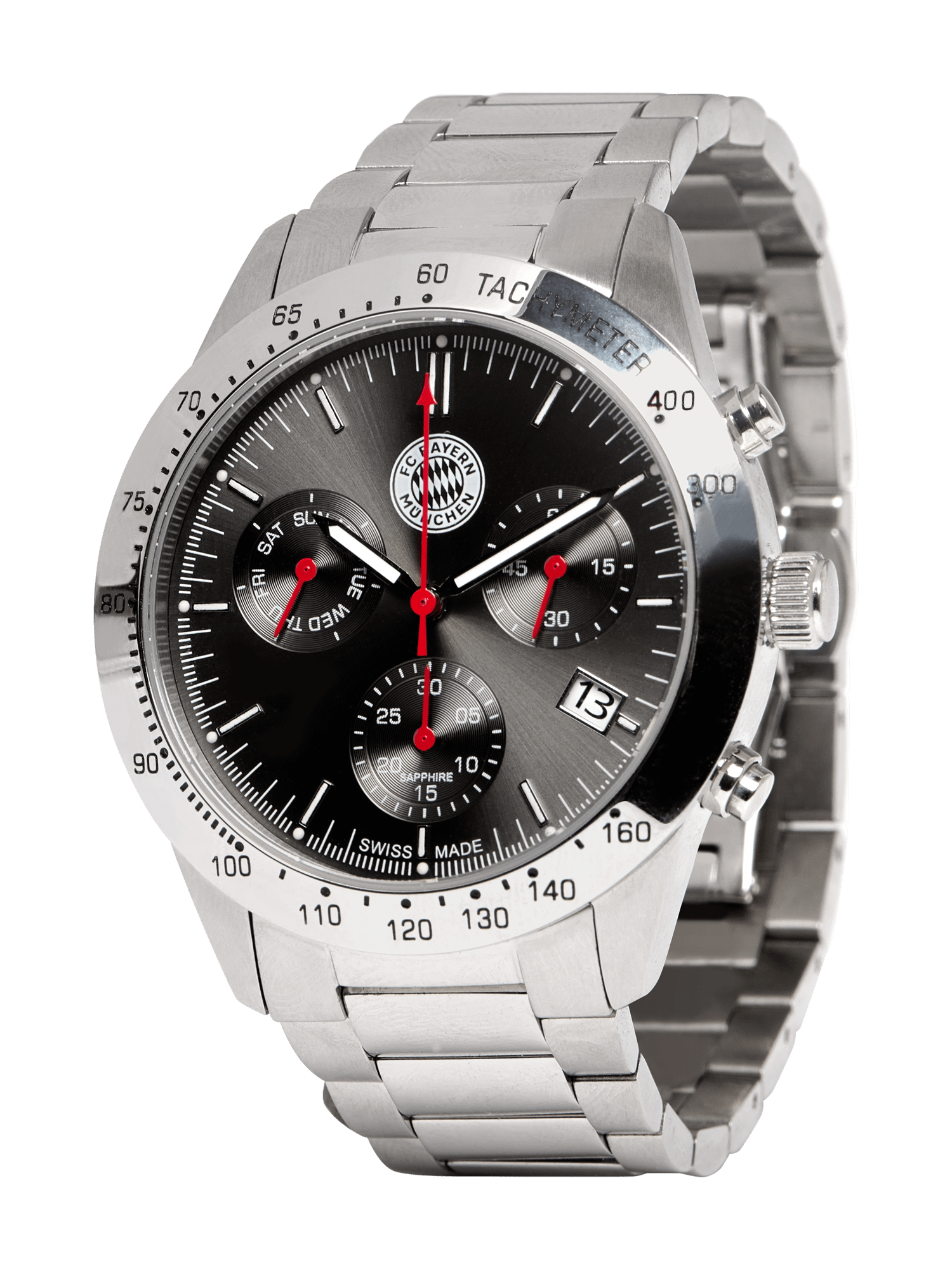 Men Swiss Chronograph Limited Edition silver | Official FC Bayern ...