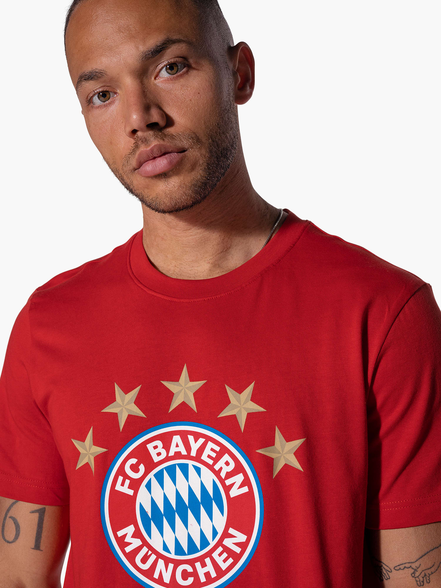 Men T-shirt with logo red | Official FC Bayern Munich Store
