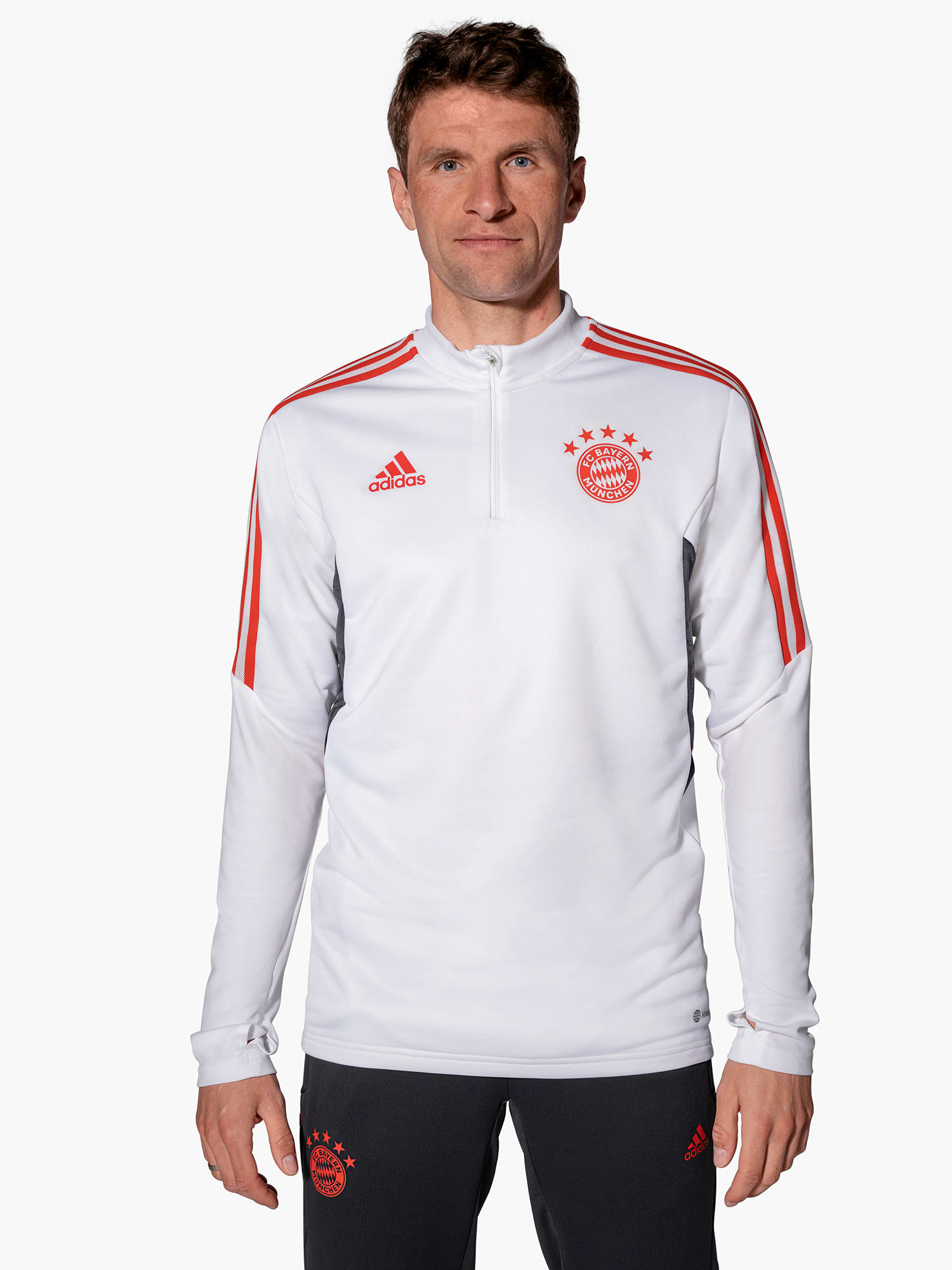 Hombres Top De Entrenamiento Teamline Blanco Tienda Fc Bayern Múnich