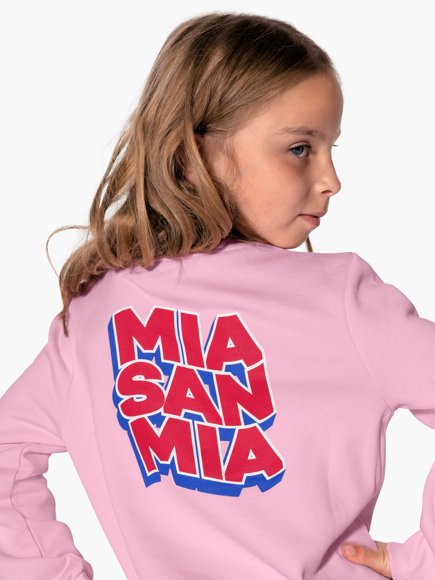 Kinder Sweatshirt Mia san mia rosa | Offizieller FC Bayern Store Kinder Sweatshirt Mia san mia rosa | Offizieller FC Bayern Store