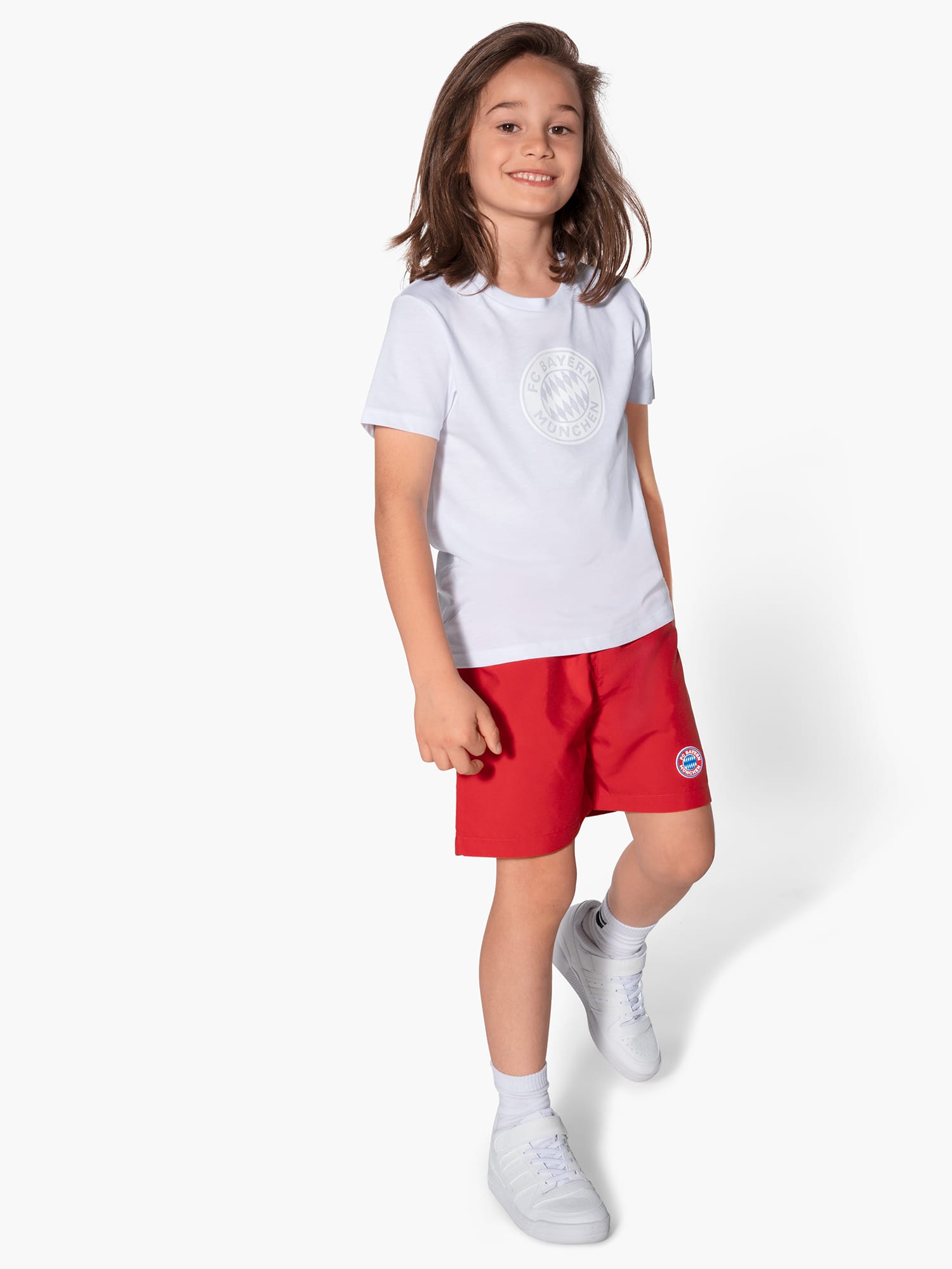 Kids Mia san mia reactive swimming trunks red | Official FC Bayern ...