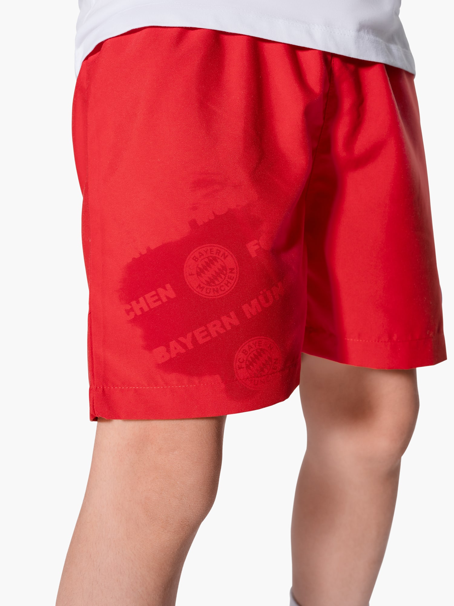 Kids Mia san mia reactive swimming trunks red | Official FC Bayern ...