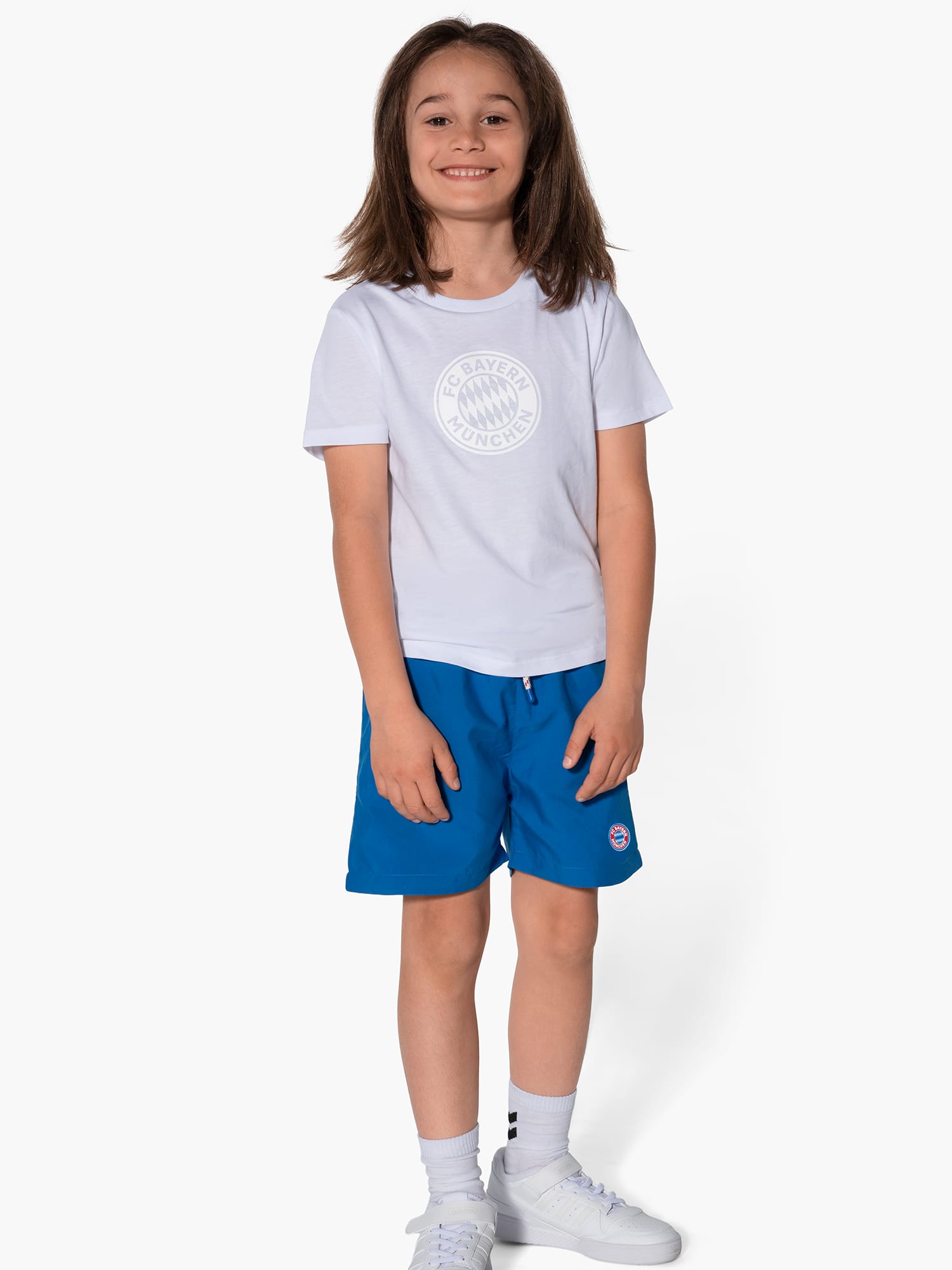 Kids Mia san mia reactive swimming trunks blue | Official FC Bayern ...