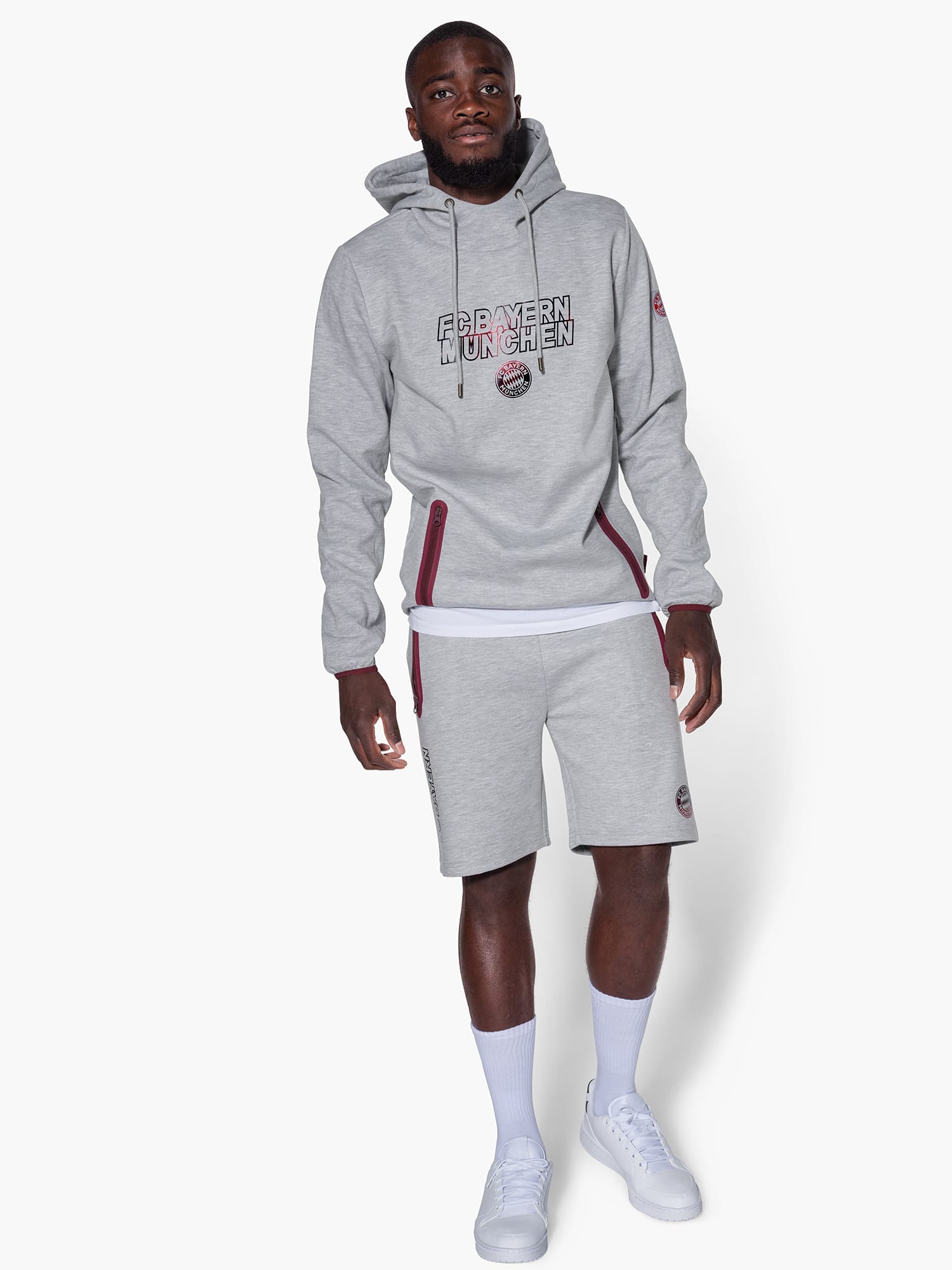 Men Galaxy tracksuit shorts grey | Official FC Bayern Munich Store