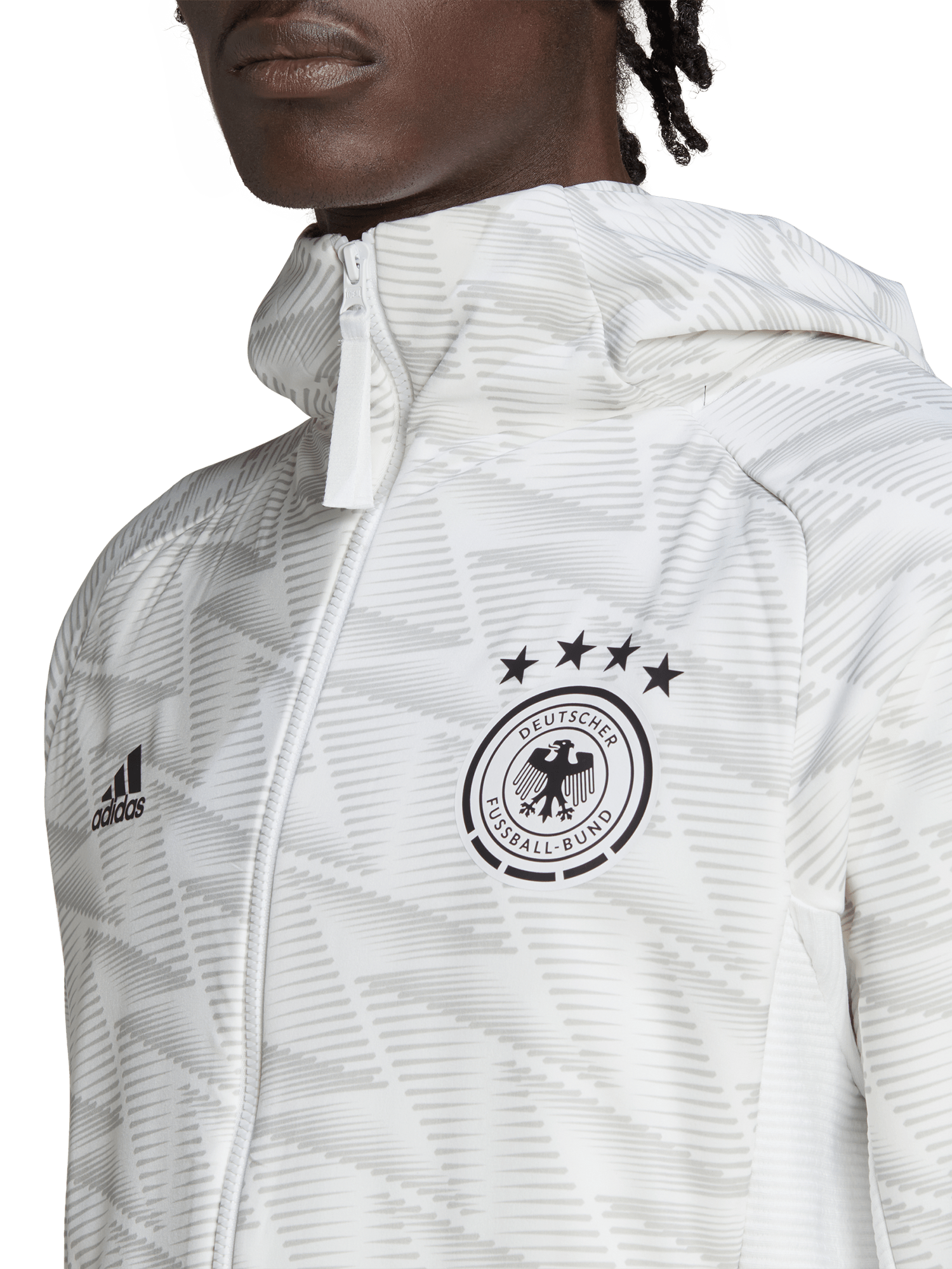 Men DFB World Cup hooded jacket white | Official FC Bayern Munich Store