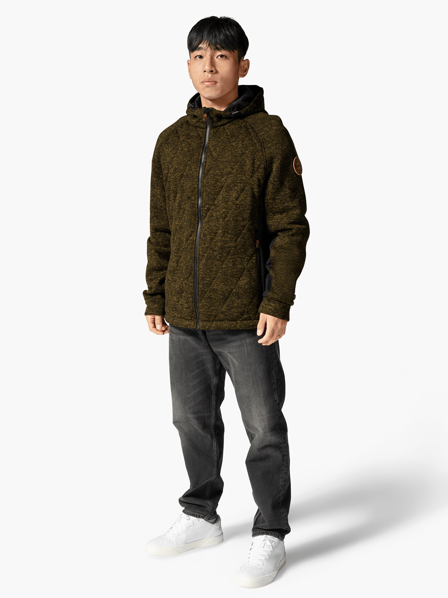 Men Hybrid hooded cardigan grey | Official FC Bayern Munich Store