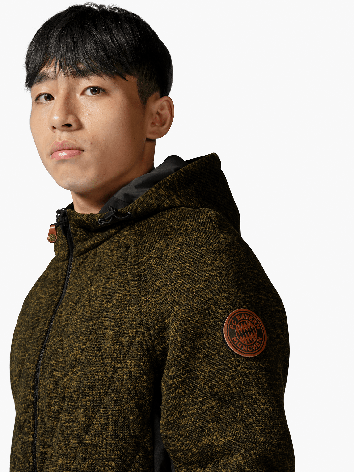 Men Hybrid hooded cardigan grey | Official FC Bayern Munich Store