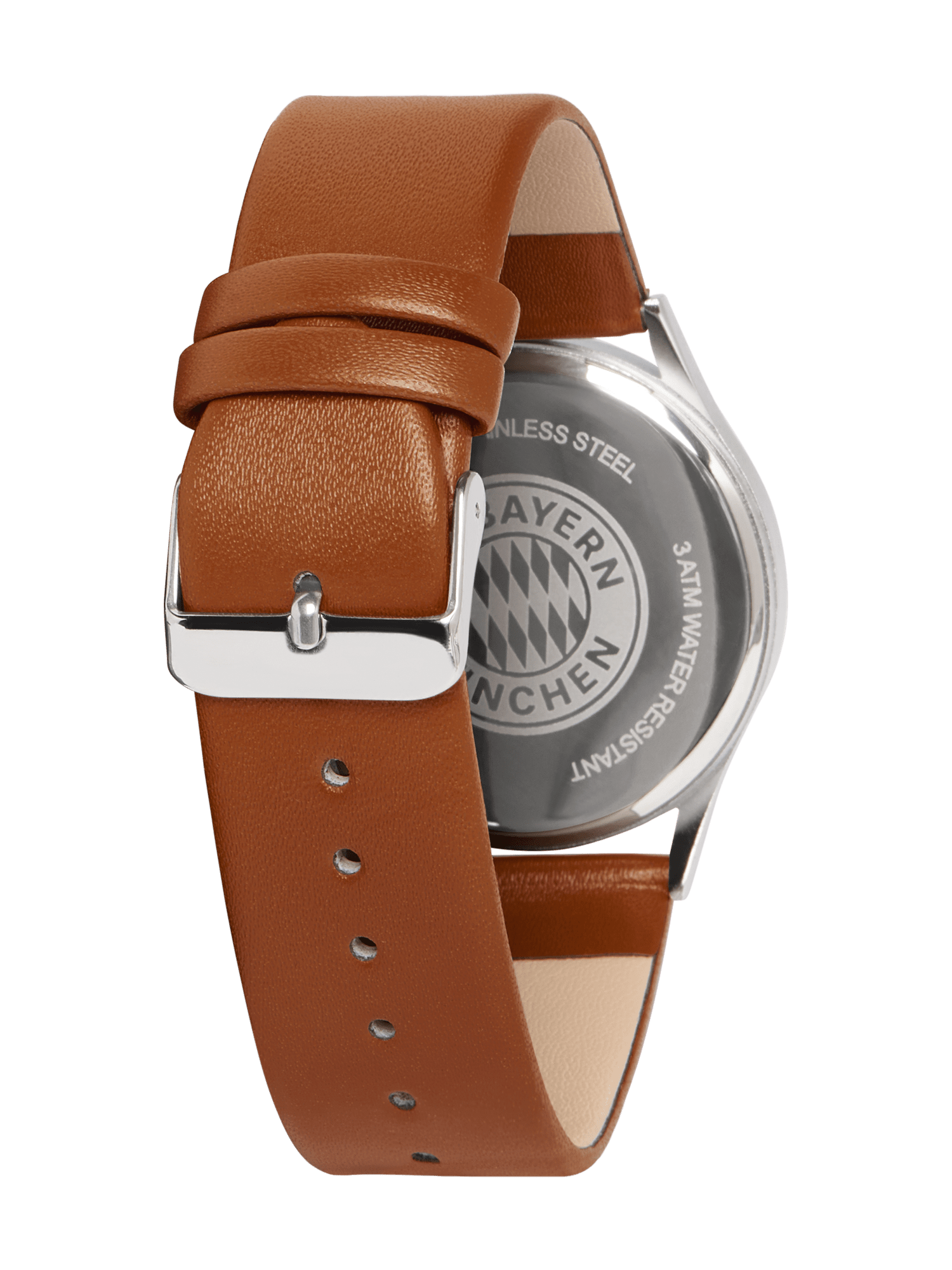 Herren Armbanduhr Lederband braun | Offizieller FC Bayern Store