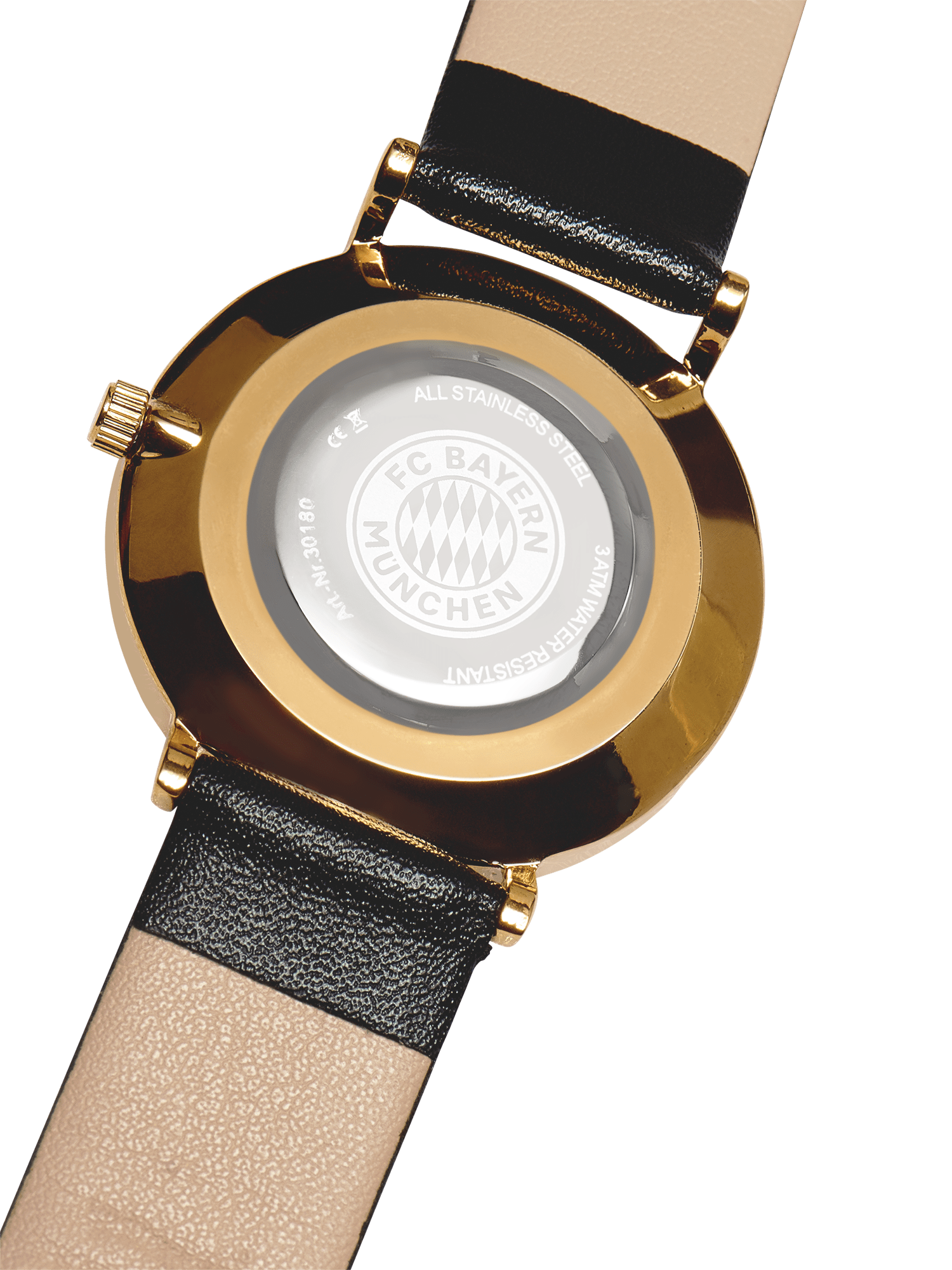 Women Wrist watch leather strap black | Official FC Bayern Munich Store