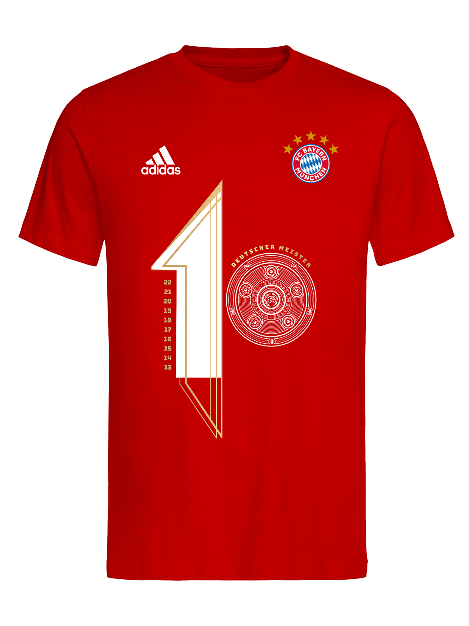 Men T-shirt German Champion 2022 red | Official FC Bayern Munich Store