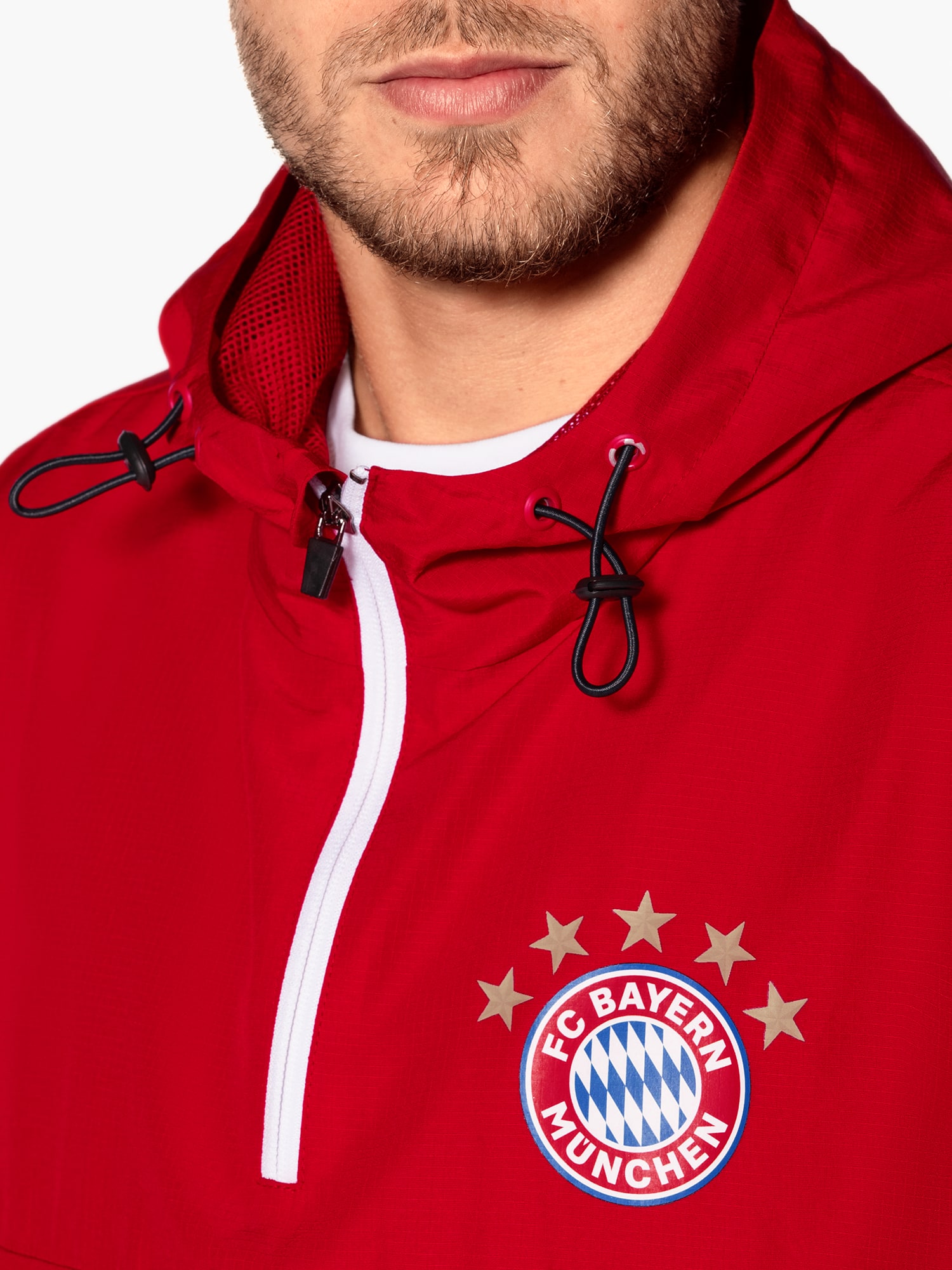 Herren Windbreaker Logo rot | Offizieller FC Bayern Store
