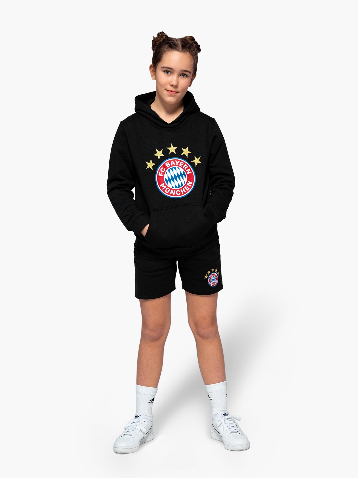 Kinder Hoodie Logo schwarz | Offizieller FC Bayern Store