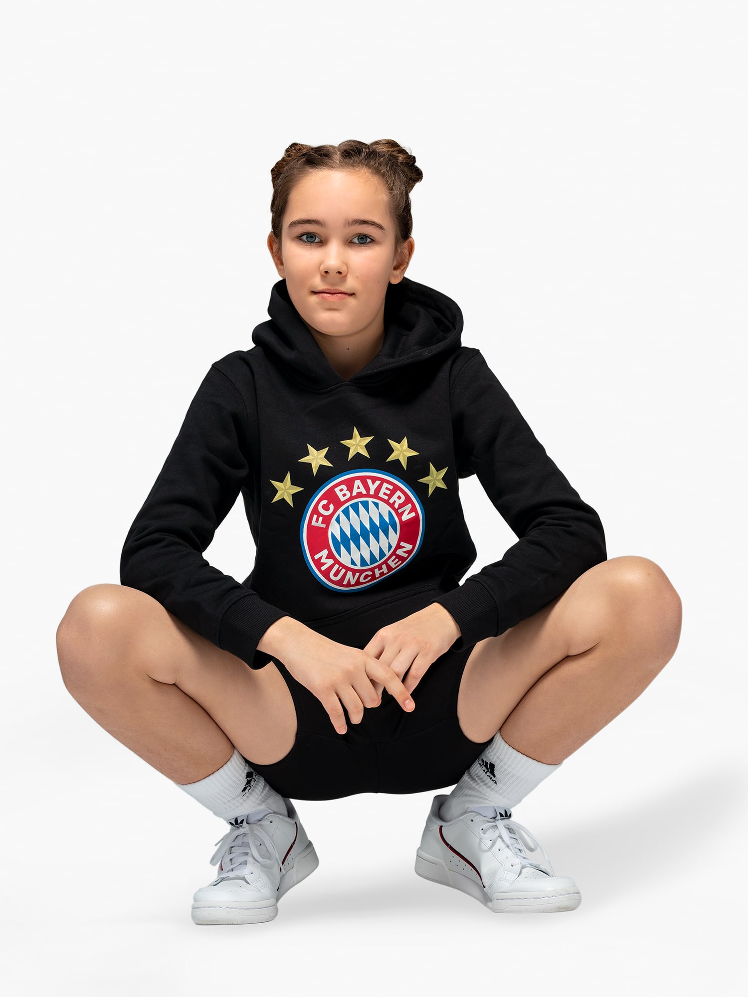 Kinder Hoodie Logo schwarz | Offizieller FC Bayern Store