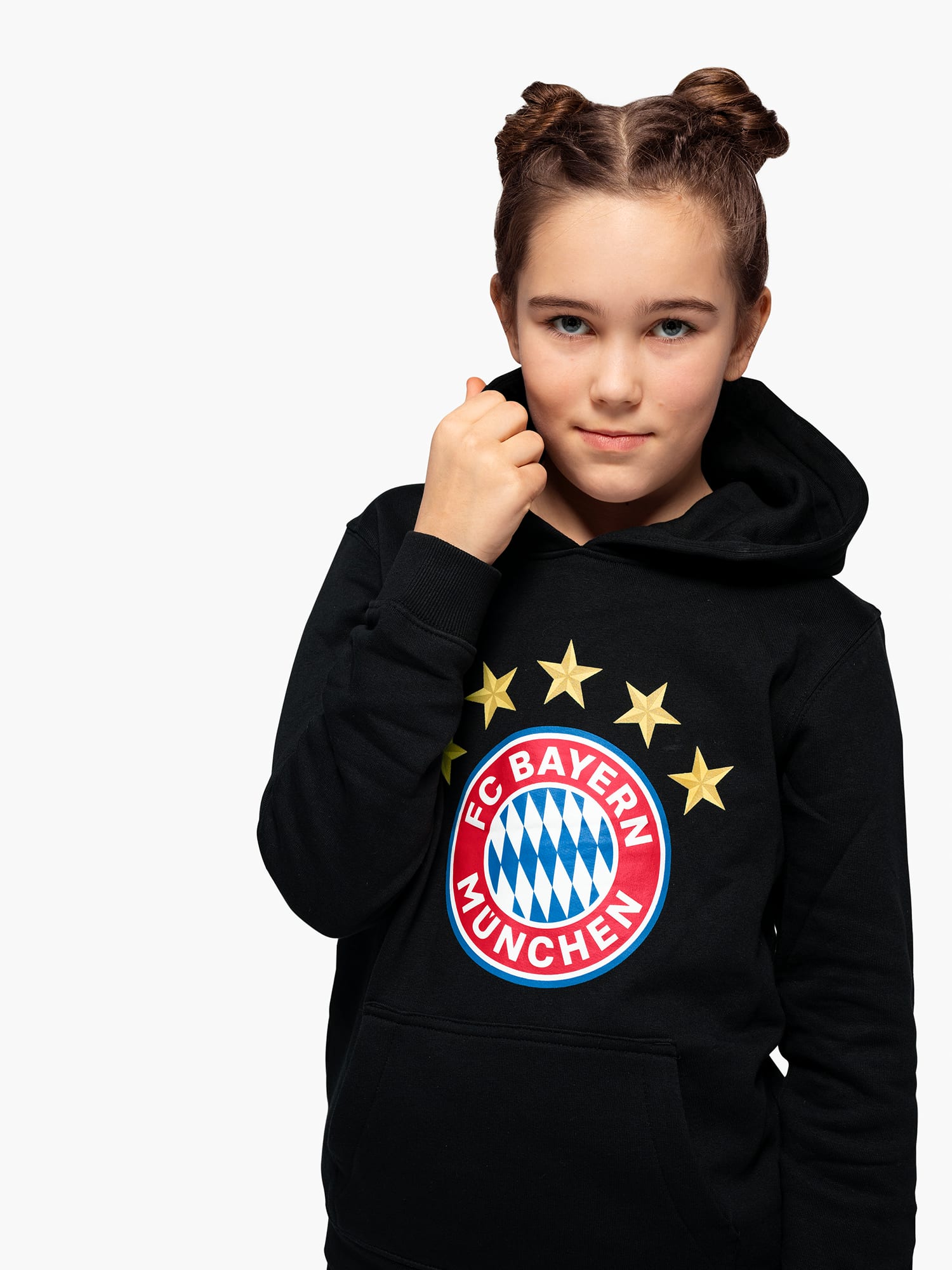Kinder Hoodie Logo schwarz | Offizieller FC Bayern Store