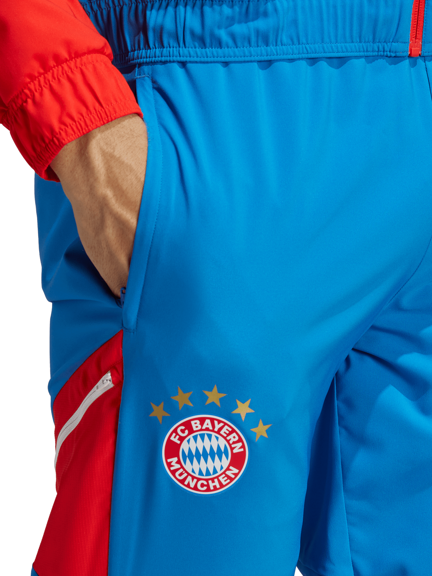 Herren Pantalón De Presentación Teamline 22 23 Azul Tienda Fc Bayern
