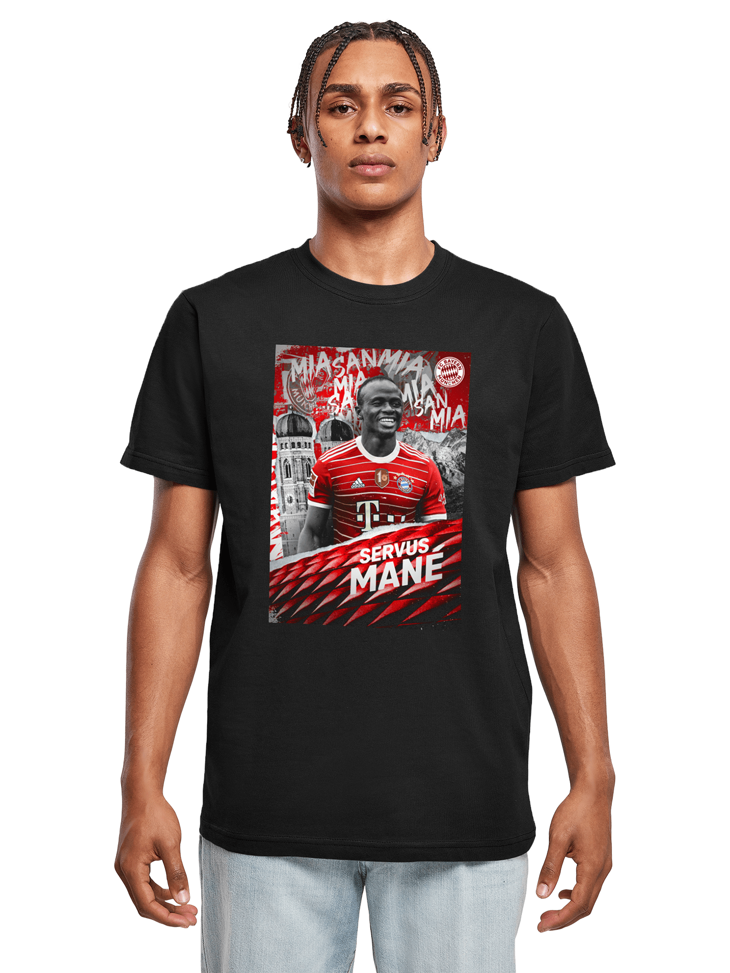 Herren T-Shirt Mané schwarz | Offizieller FC Bayern Store