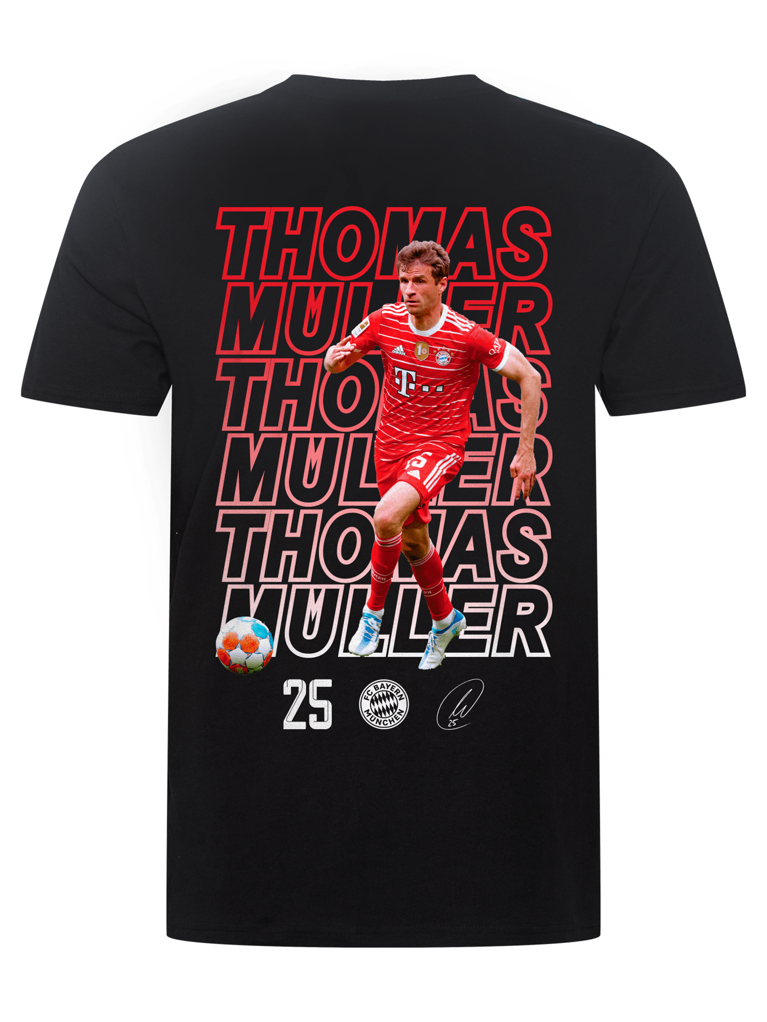 Men Müller T-shirt black | Official FC Bayern Munich Store